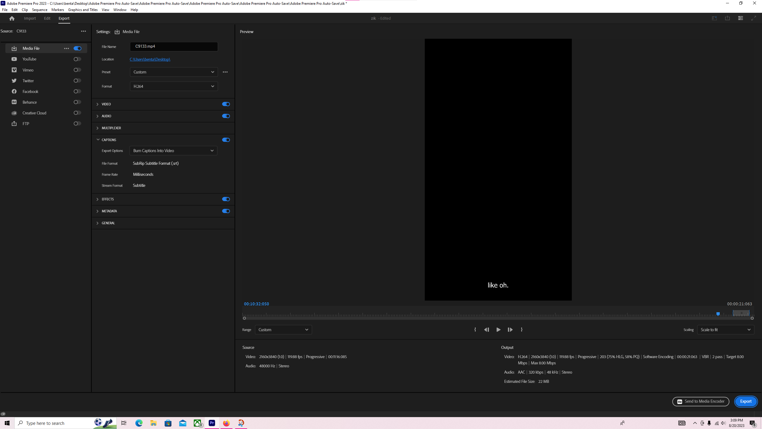 in and out points aren't the same in export window - Adobe Support ...