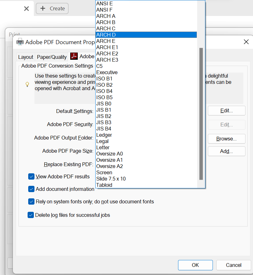 How to print Arch D pdf to a printer - Adobe Product Community - 14001580