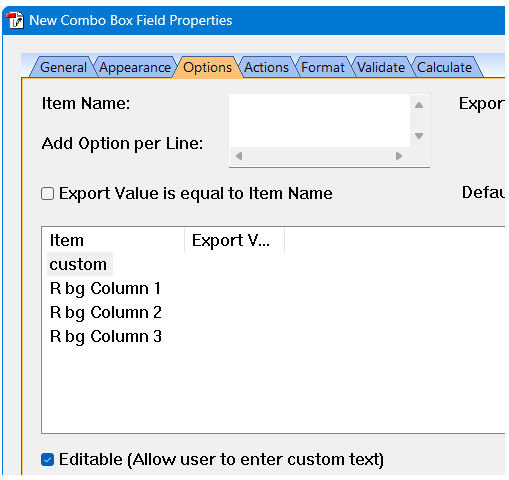 Solved: Fill 2 text fields from combo box choice - Adobe Product Community - 14024099