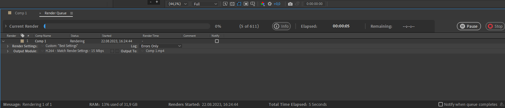 2023 Media Encoder Stucks Starting a Render - Adobe Community - 14027629