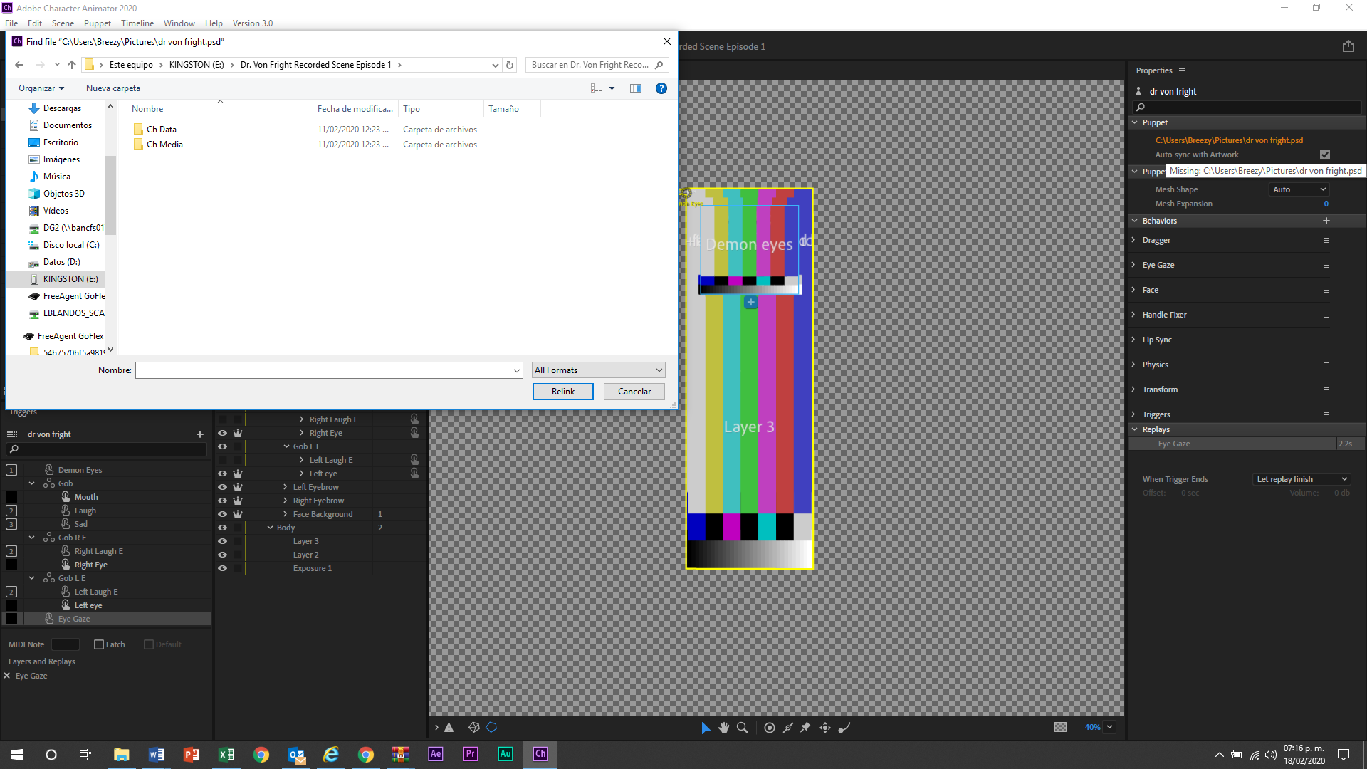 Error occurs with puppet and scene when working on... - Adobe Product ...