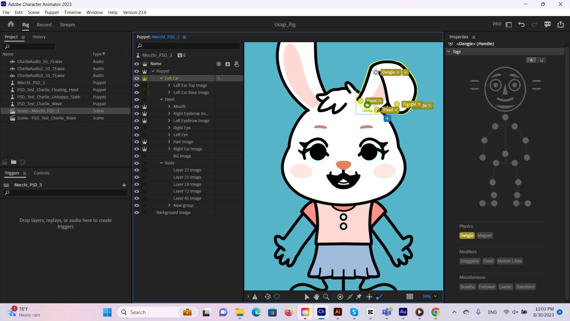 Dangle object connected to another dangle object? - Adobe Product ...