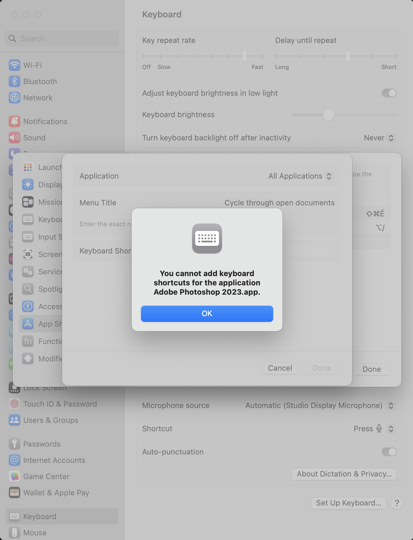 Solved: Changing a Shortcut - Adobe Community - 14049211