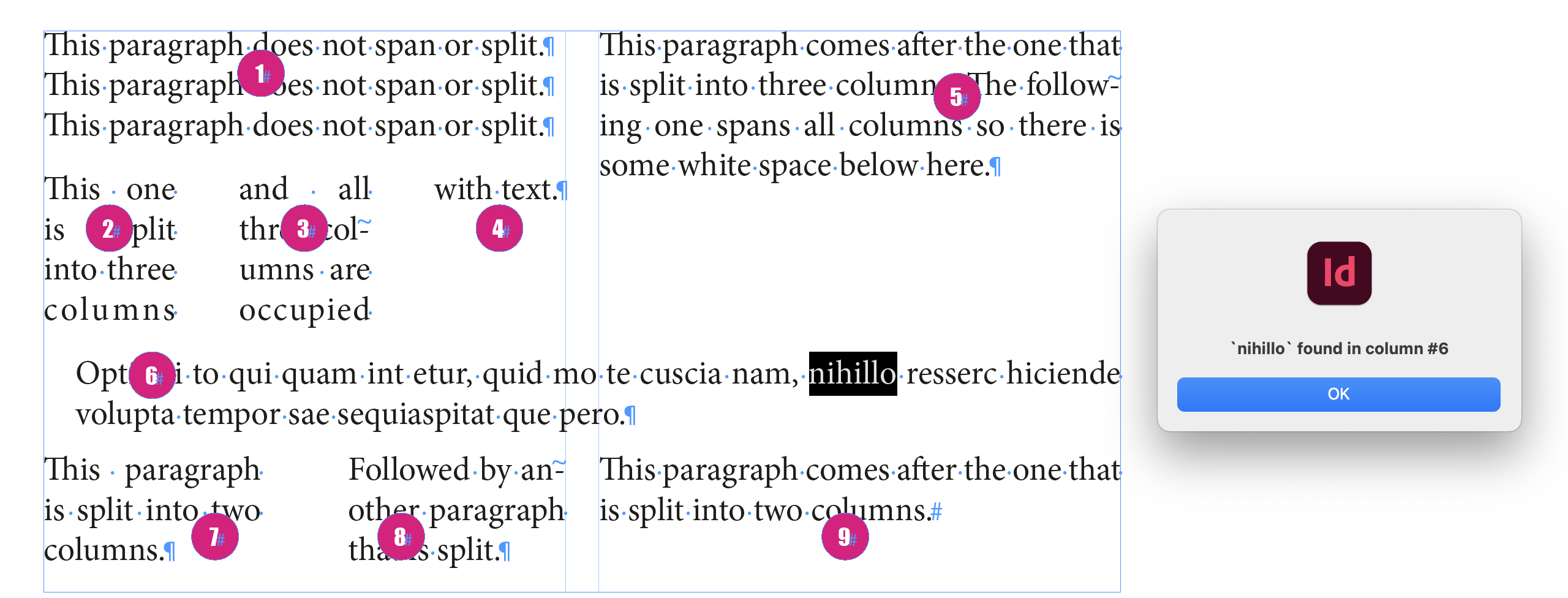 How to determine which column a certain character ... - Adobe Product ...