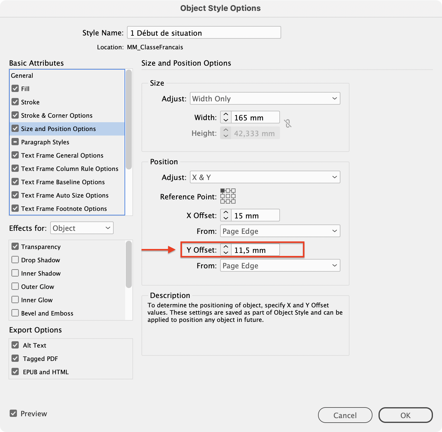 Solved: Modifying Y Offset value in ObStyles - Adobe Support Community - 14067520