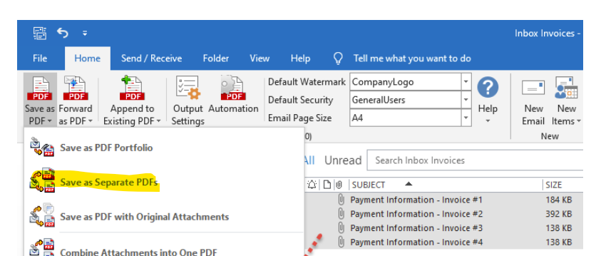 Save multiple E-Mails to Multiple PDFs - Adobe Product Community - 14067874