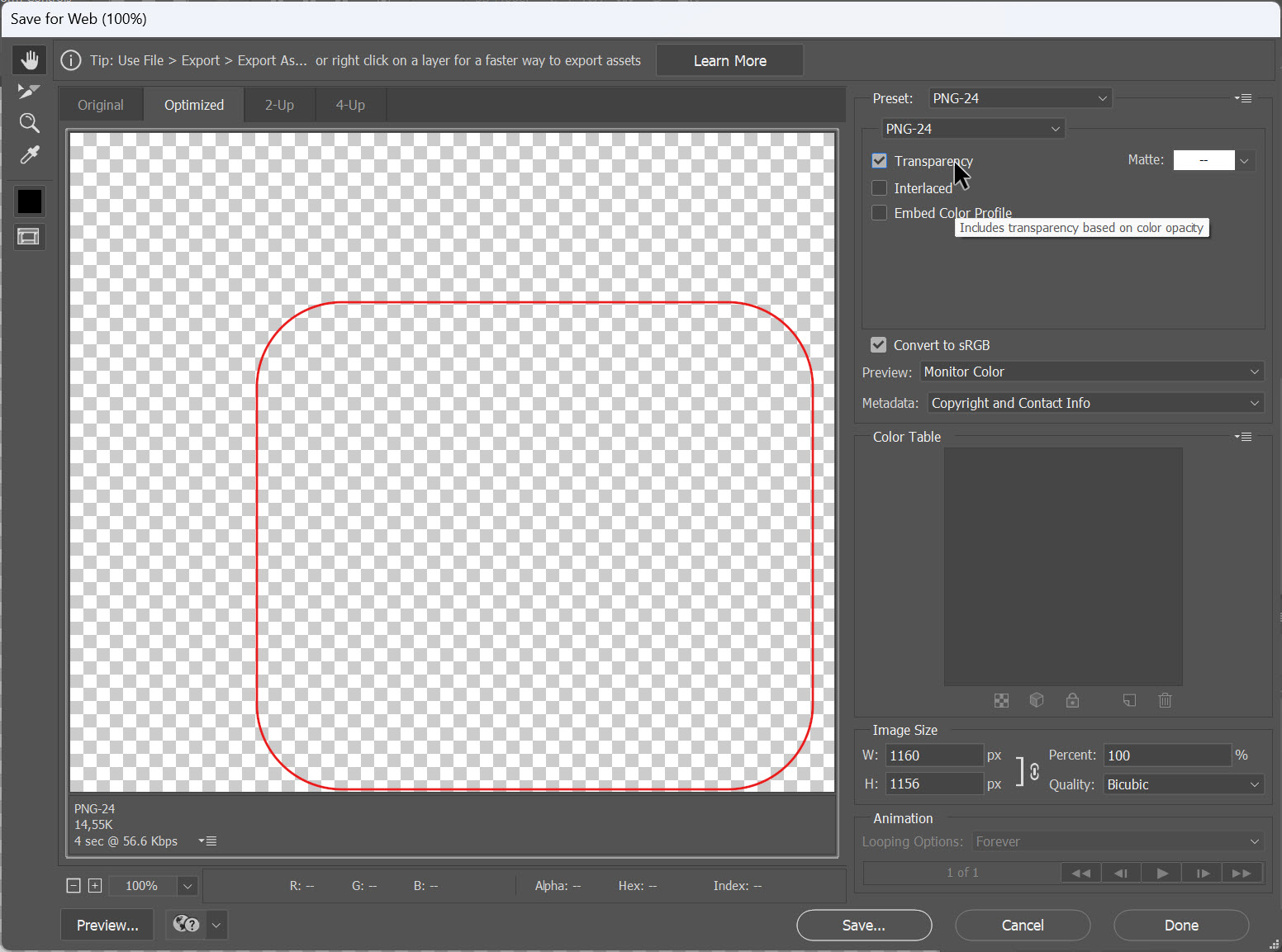 PNG files save with black background instead of tr... - Adobe Product Community - 14067390