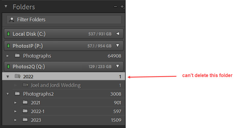 can't remove a folder - Adobe Product Community - 14072304