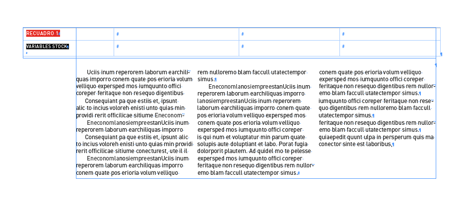How to left indent a 3 columns splitted text maint... - Adobe Product ...