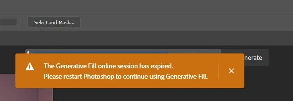 Photoshop Generative Fill not working - Adobe Community - 14075124