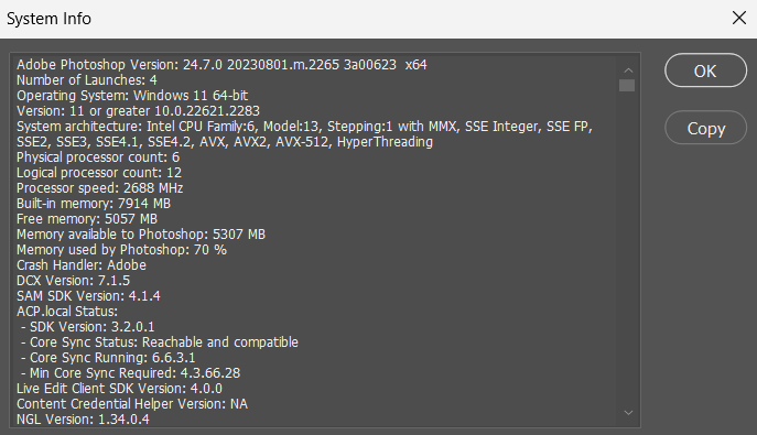 Generative Fill not Working ob PS Beta - Adobe Product Community - 13951507