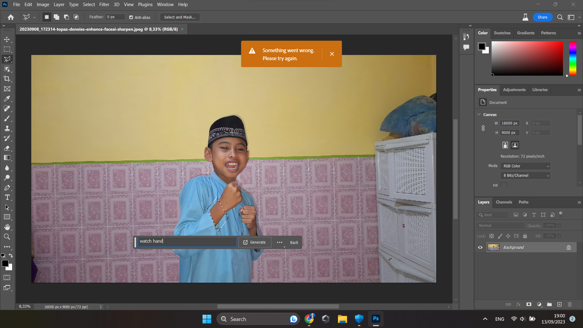 Generative Fill not Working ob PS Beta - Adobe Product Community - 13951507