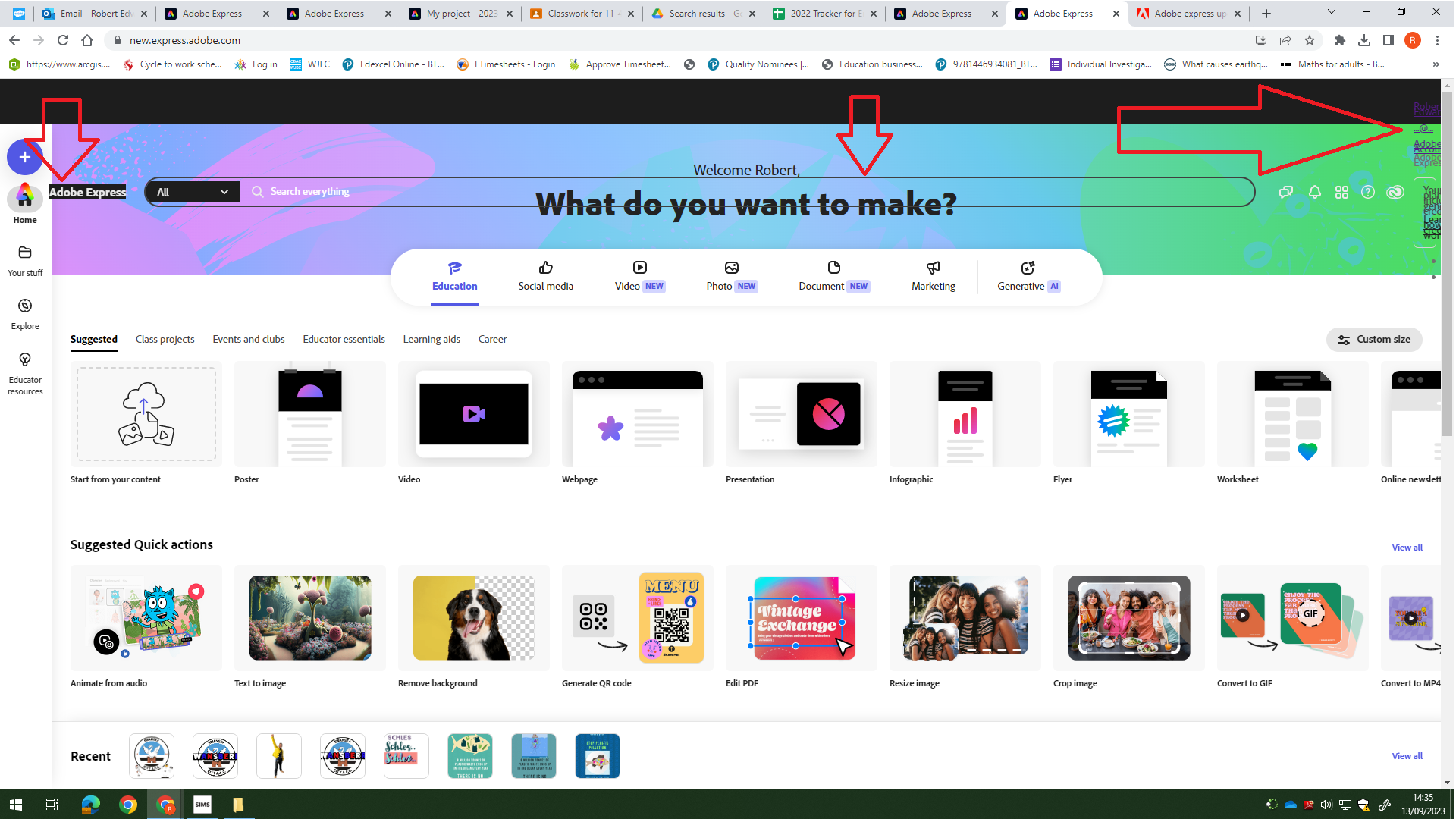Adobe Express homepage UI layout broken - Adobe Community - 14081729