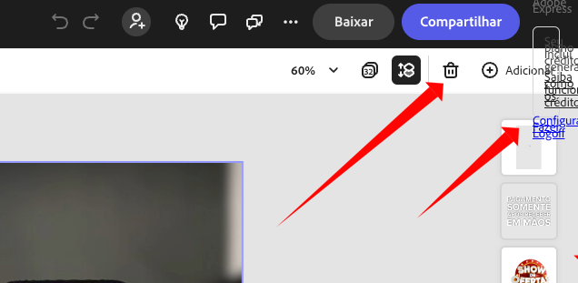 erro adobe express , nao consigo clicar nos icones... - Adobe Community ...