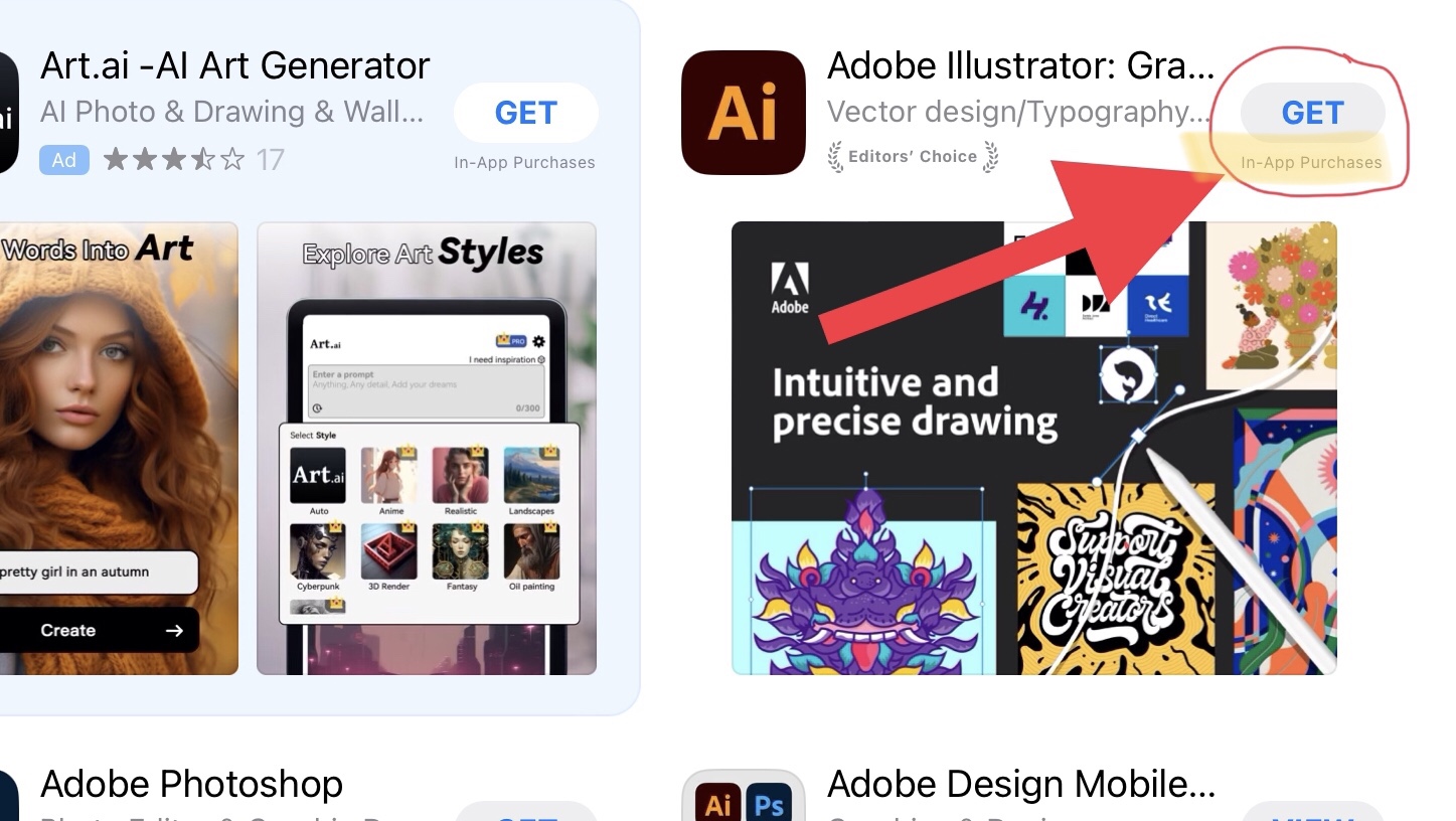 Already creative cloud subscriber. Apple App store... - Adobe Product Community - 13562607