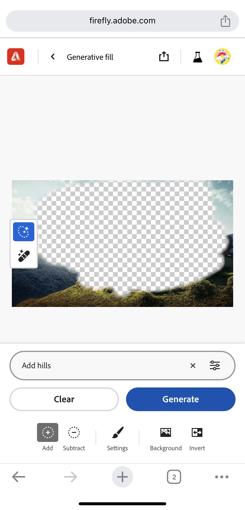 Generative fill not generating prompt - Adobe Community - 14087485