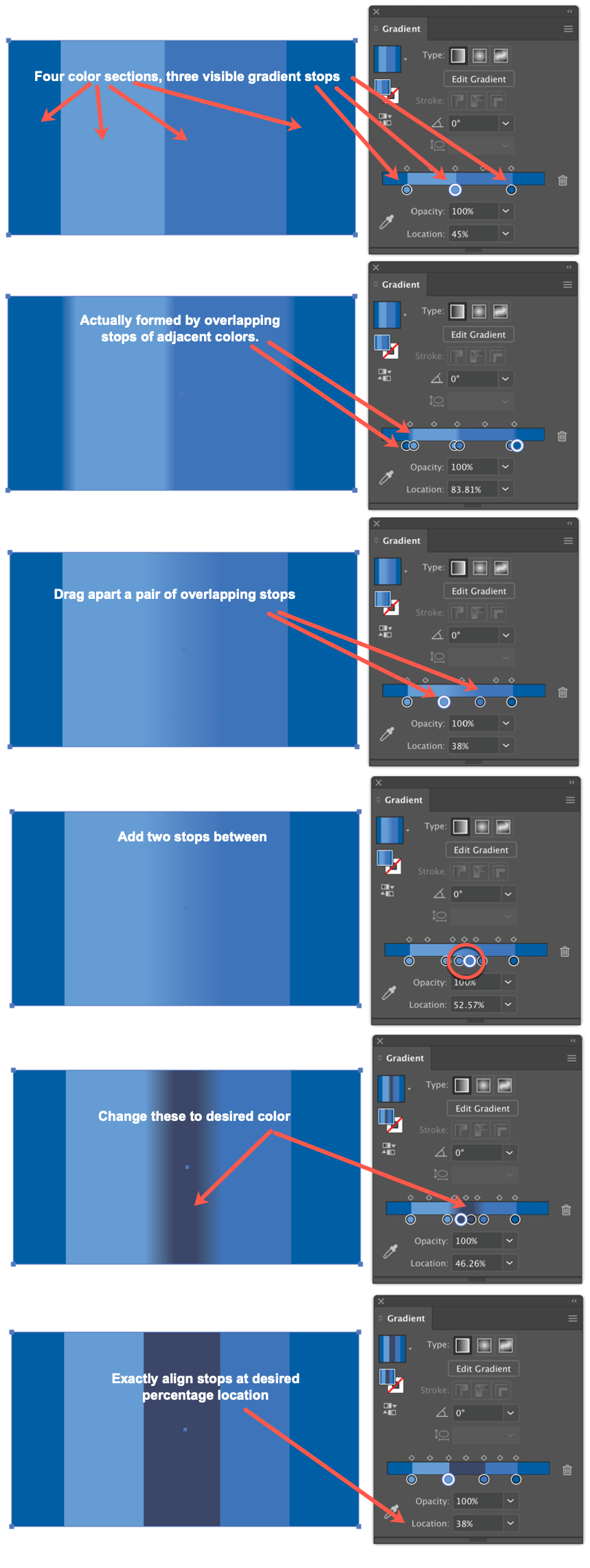 how to make gradient stop sharply at particular lo... - Adobe Community ...
