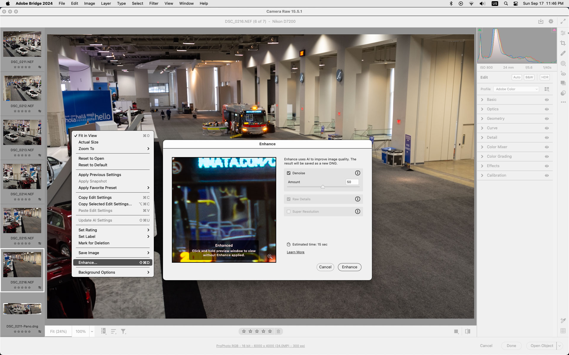 Camera Raw 15.5.1 opens raw photos in two batches... - Adobe Community ...