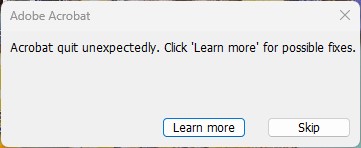 Solved: Adobe Reader quit unexpectedly - Adobe Product Community - 14091441