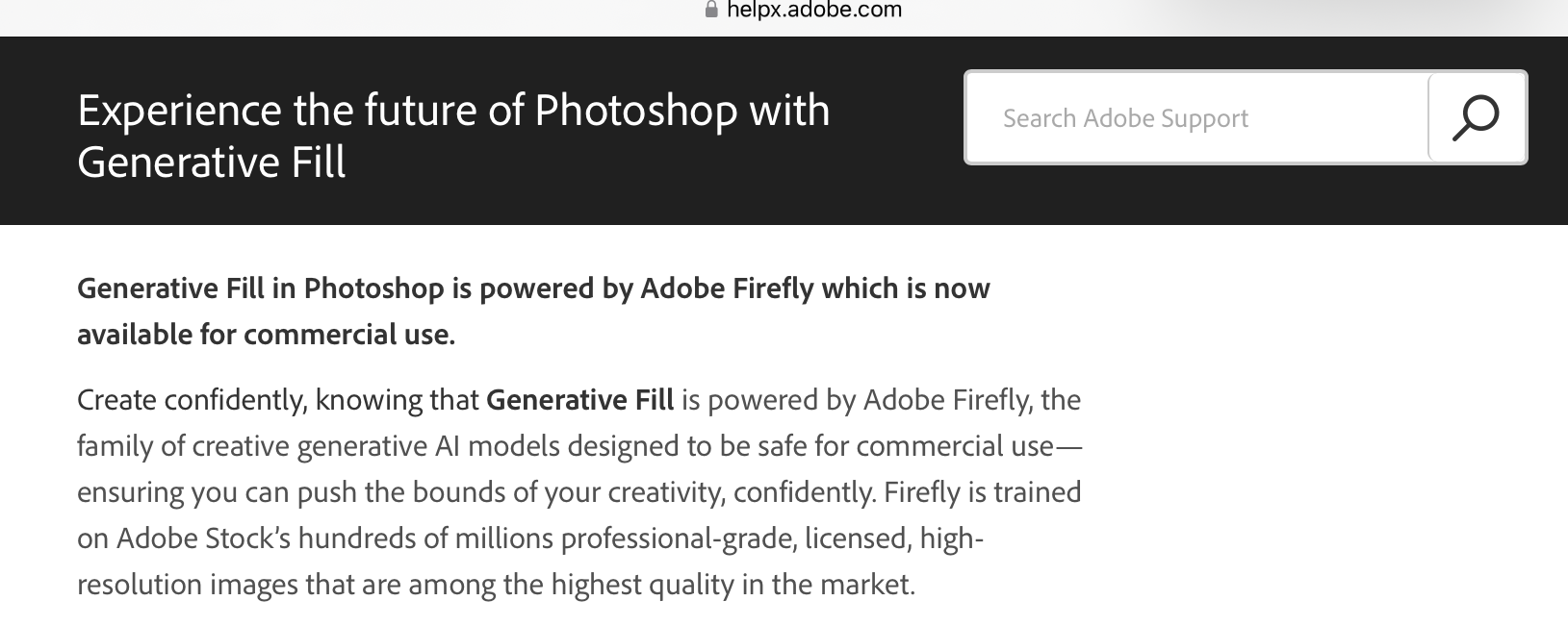 Use generative fill in my projects - Adobe Community - 14094551