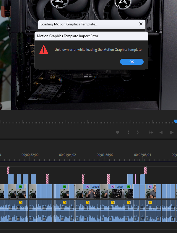 Motion Graphics Template Import Error - 24.1.0 BET... - Adobe Product ...