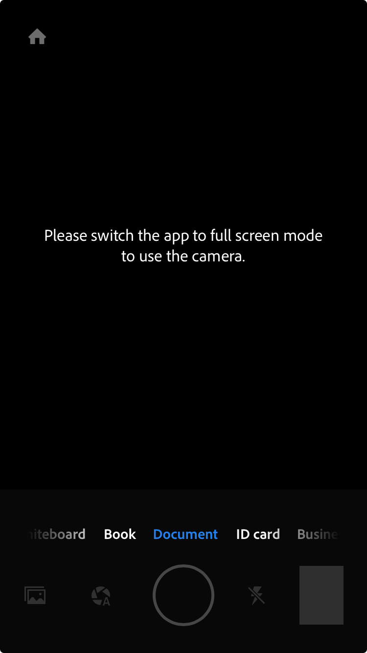 Solved: Please switch the app to full screen mode to use t... - Adobe ...