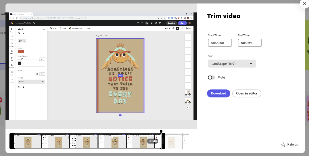 trim a video - Adobe Community - 14100728