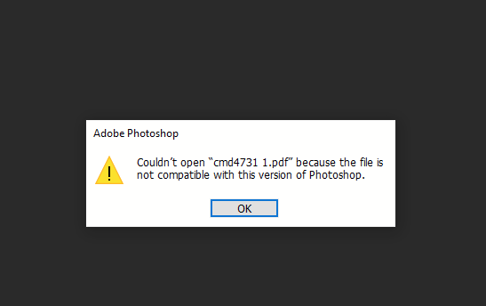 PDF error opening - Adobe Community - 14101324