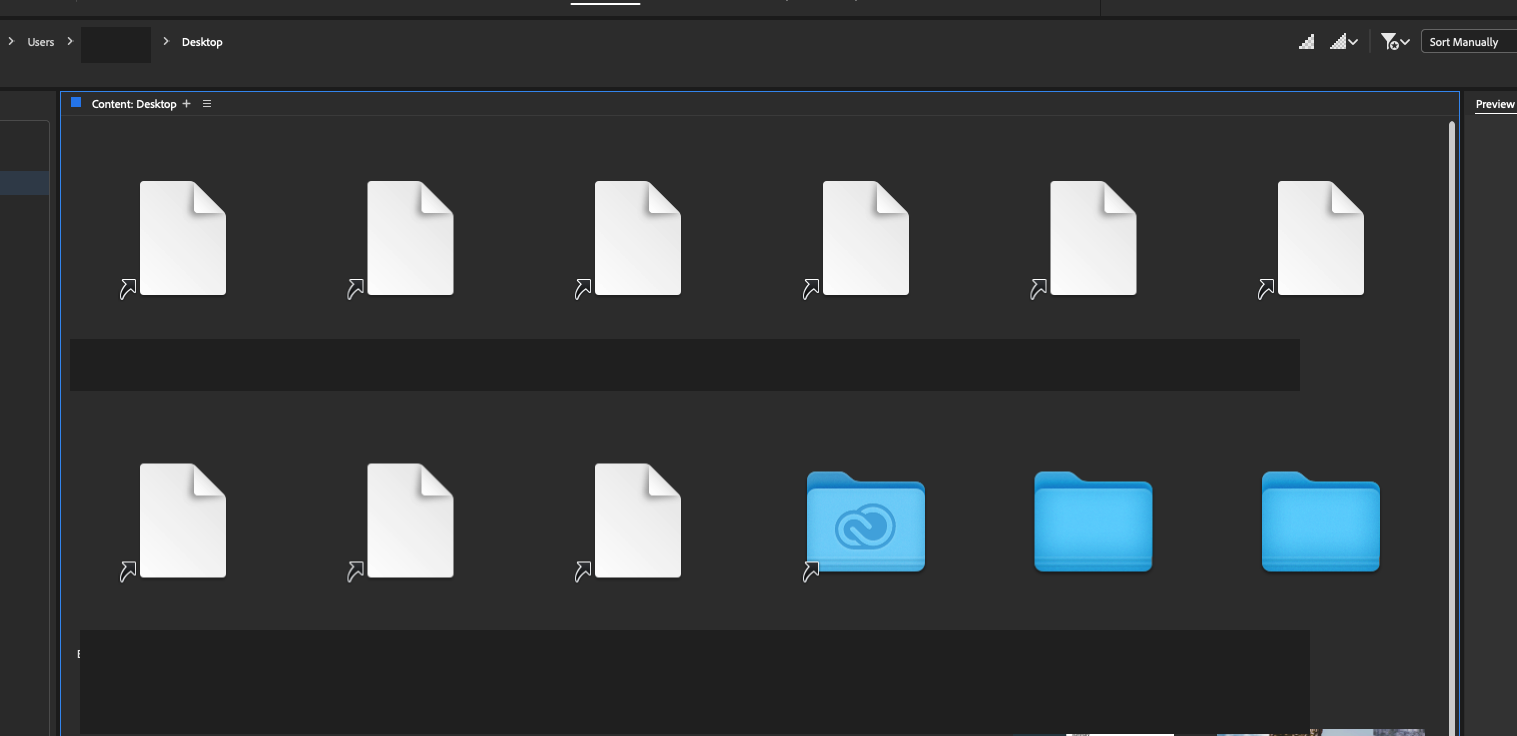 Bridge folder alias icons not showing - Adobe Community - 14102342