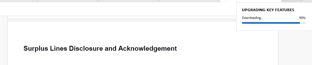 Solved: upgrading key features always stuck in 90% - Adobe Product ...