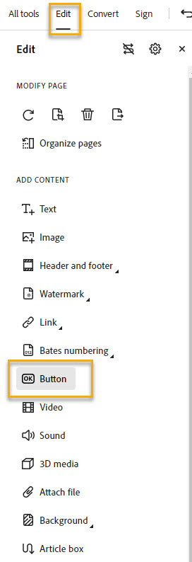 Solved: Re: Button Tool Missing? - Adobe Product Community - 9071661