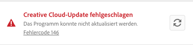 Solved: Creative Cloud update with error code 146 on macOS... - Adobe Community - 14105763