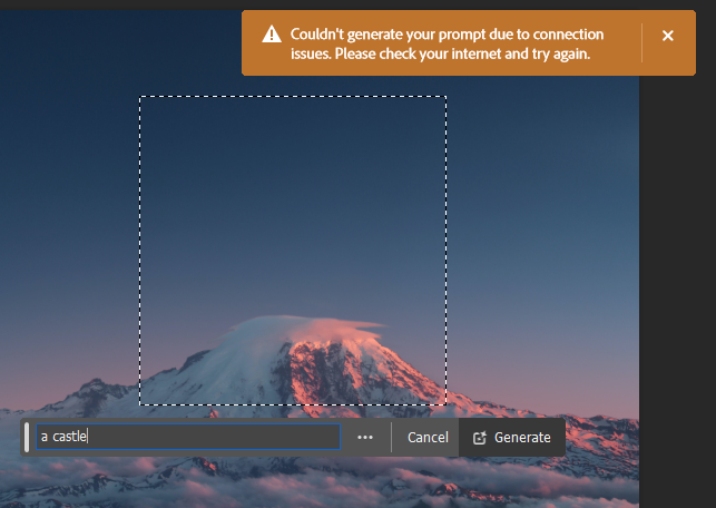 Unable to use the generative fill tool - Adobe Community - 14108032