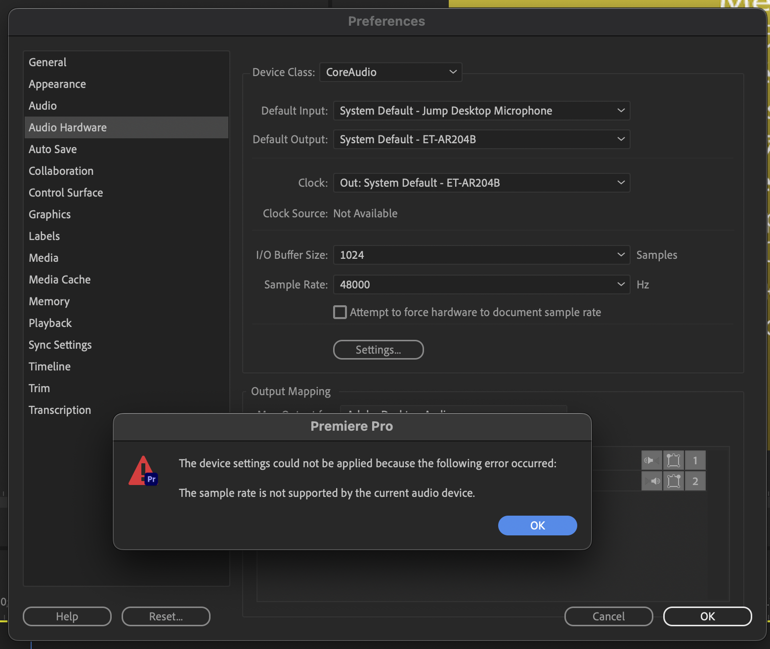 premier won't play audio - sample rate not support... - Adobe Community - 14111046