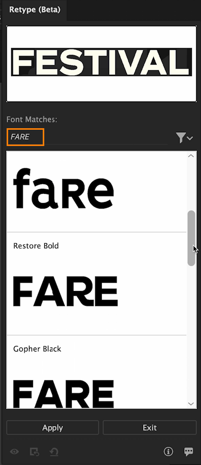 Convert Outline Text to editable Text with Retype ... - Adobe Product Community - 14146035