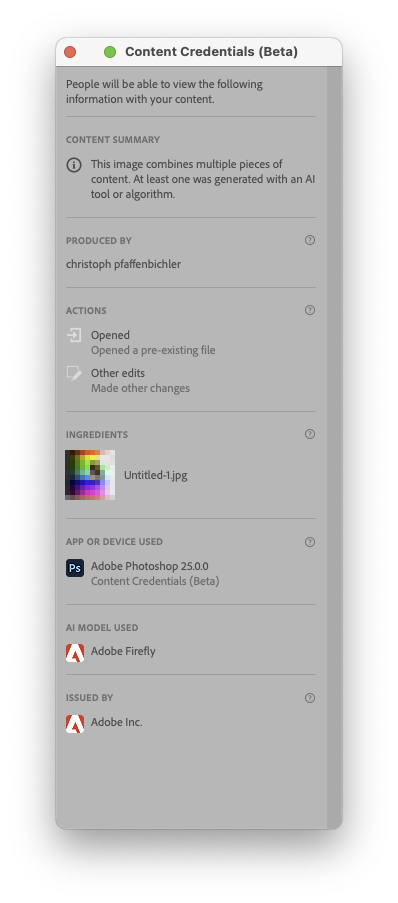 Solved: Forced Content Credentials on my Art (may As well... - Adobe Product Community - 14112733