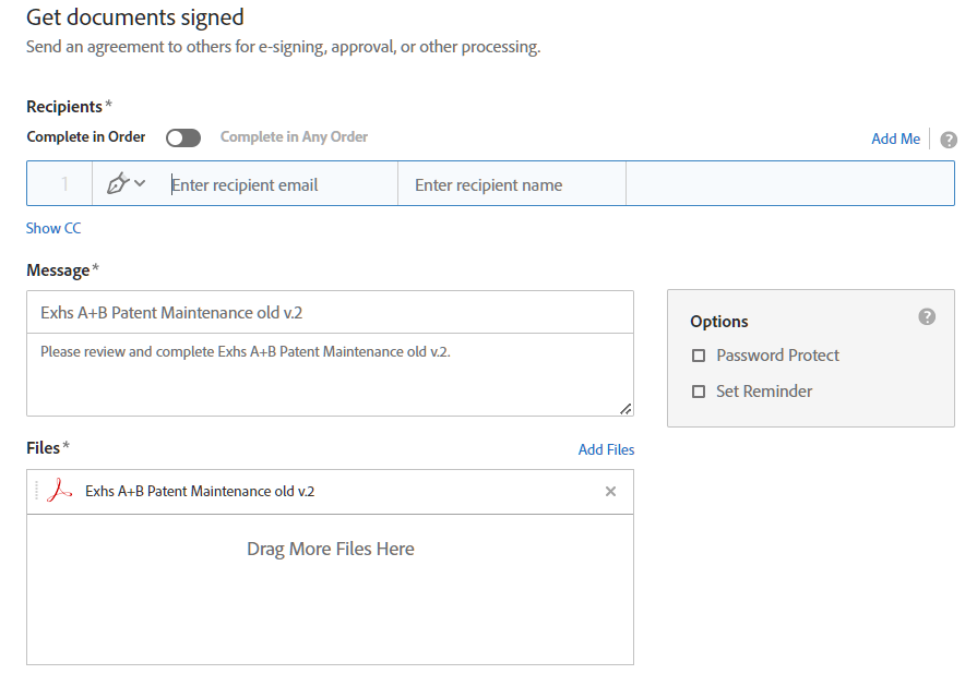 Sending multiple templates to one recipient - Adobe Product Community ...