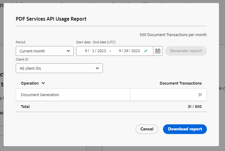 Adobe Document Generation API - Persistent Server ... - Adobe Product Community - 14122405
