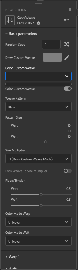 "Color Custom Weave" option in Weave Node for Samp... - Adobe Community ...