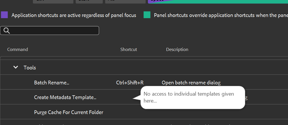 Keyboard Shortcut wish: Please allow for Metadata-... - Adobe Product Community - 14143227