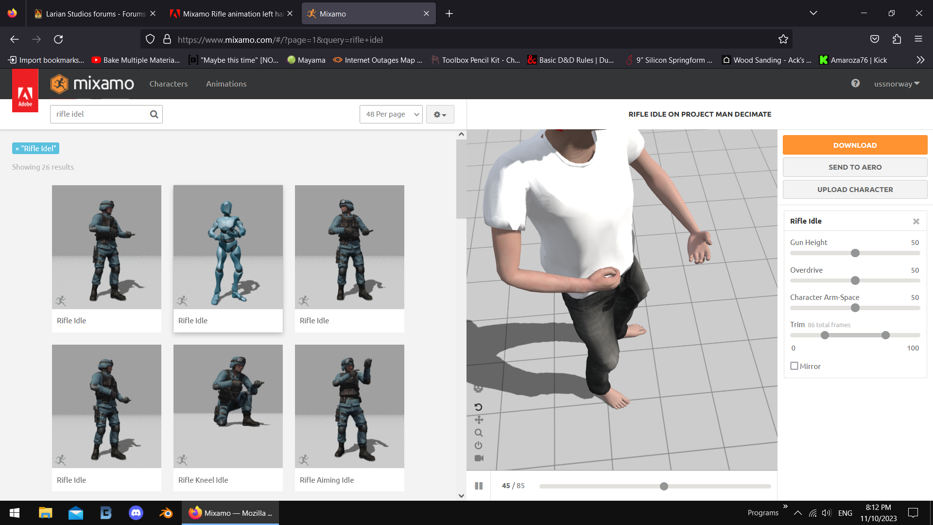 Solved: Mixamo Rifle animation left hand twisted - Adobe Product ...