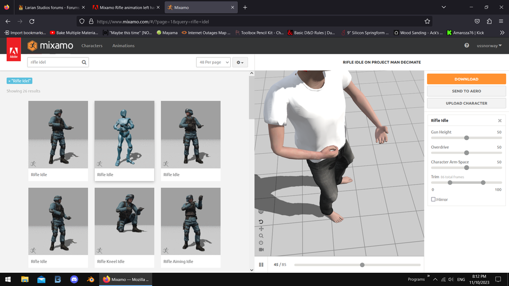 Solved Mixamo Rifle Animation Left Hand Twisted Adobe Community