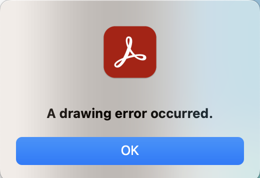 A Drawing Error Occured - Adobe Product Community - 14152458