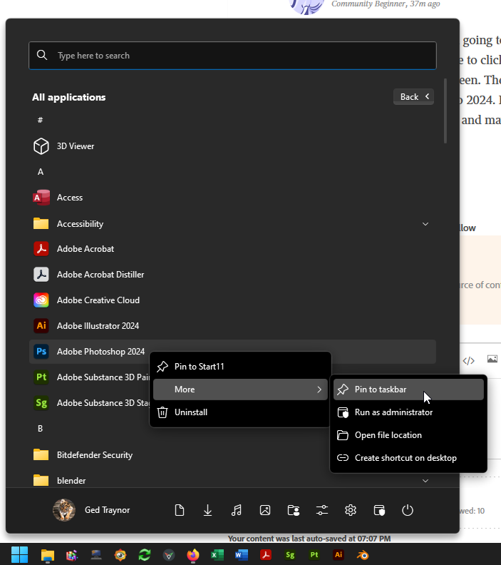 Task bar icon retrieval - Adobe Community - 14152868