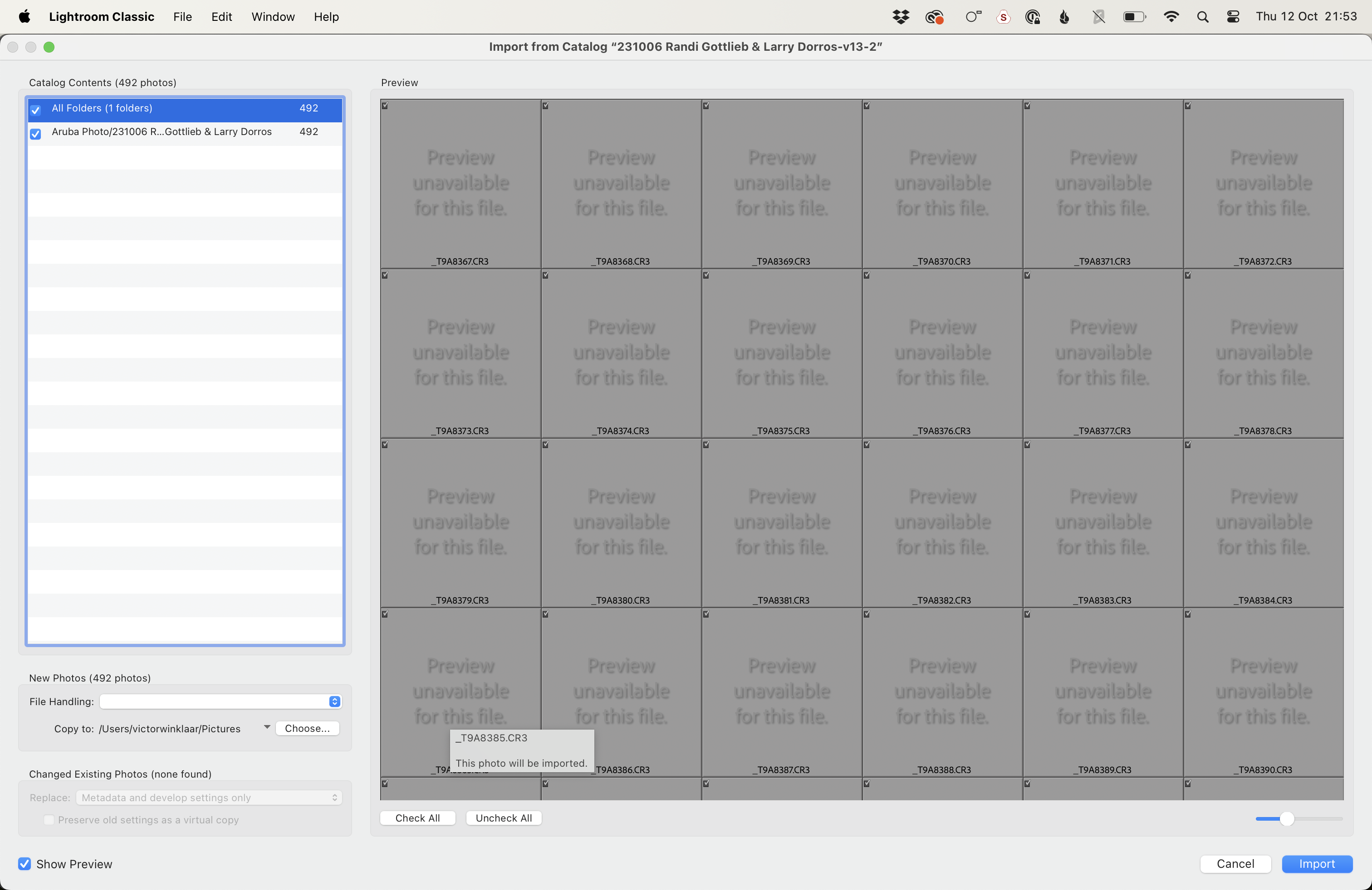 Solved: Cannot import metadata and settings when importing... - Adobe ...