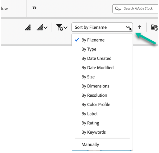 Solved: Where is SORT button on Application Bar? - Adobe Product ...