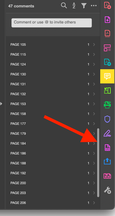 Comments panel, how do make the scroll bar stay on... - Adobe Community ...