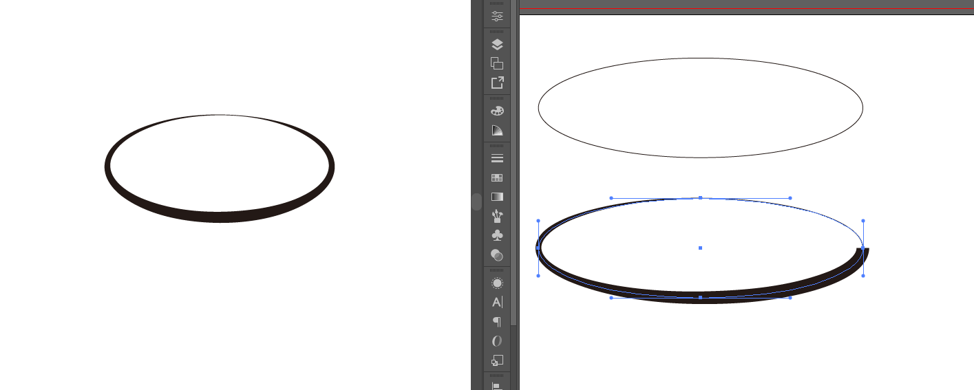 解決済み: 2023で楕円に線幅ツールを使うとオープンパスのように… - Adobe Product Community - 14170304