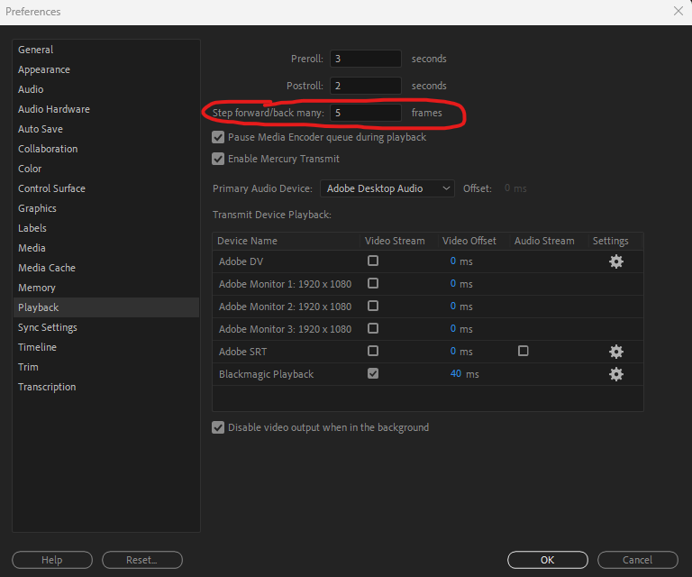 Shift Arrow - Step Forward 5 Frames - Adobe Product Community - 14169528