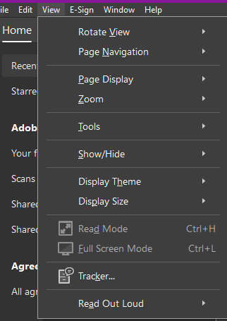 Missing Option to View New Acrobat - Adobe Product Community - 13748767